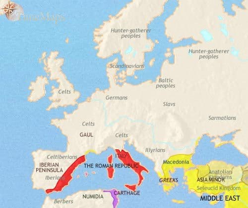 Ancient European History, 200 BCE: Greeks, Romans, Celts | TimeMaps